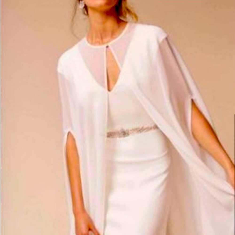 White Bridal Cape - Gem